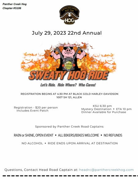 Sweaty HOG Ride | Black Gold Harley-Davidson®