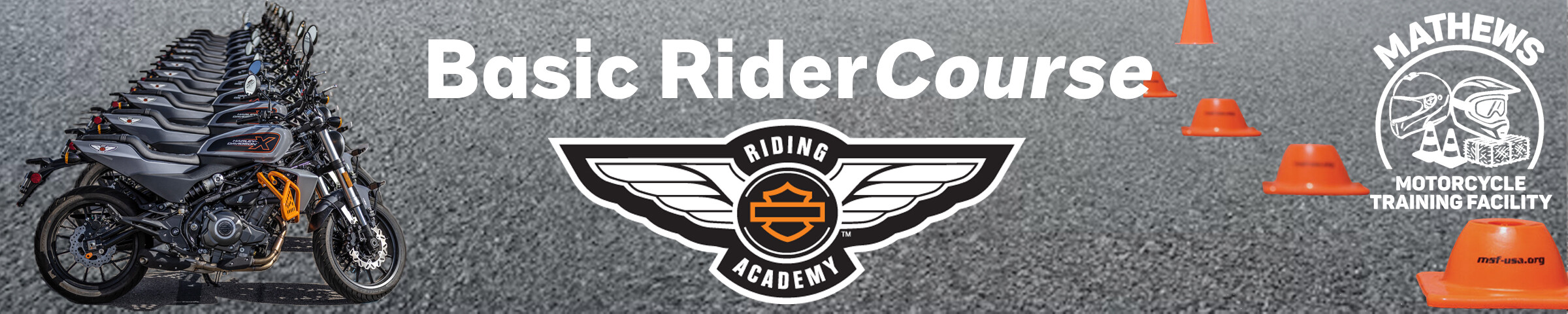 HD Riding Academy New Rider Course / MSF Basic RiderCourse | Mathews ...